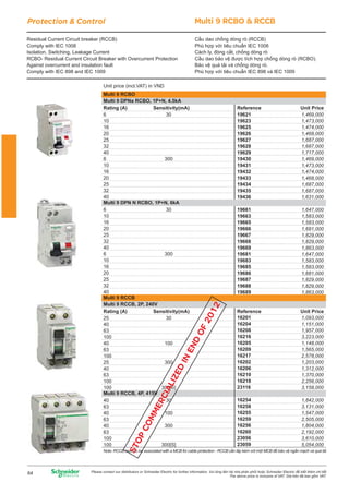 Bang gia mcb_rccb_schneider_2012 | PDF
