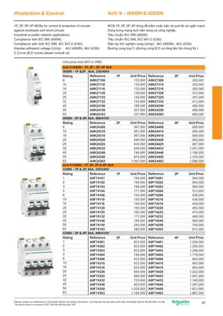 Bang gia mcb_rccb_schneider_2012 | PDF