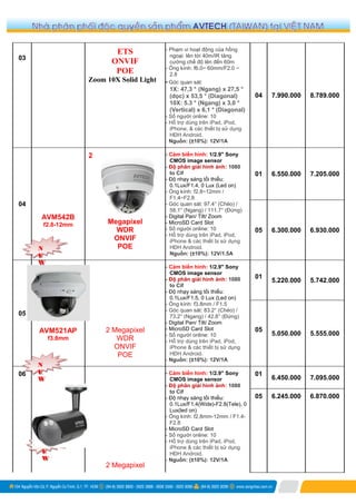 Bang gia phan phoi avtech | DOC