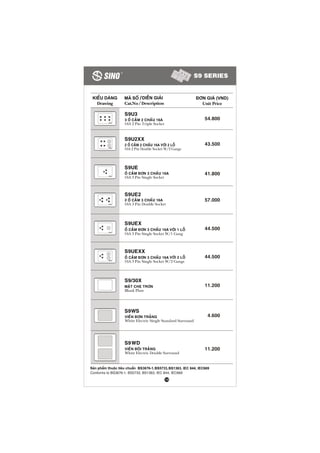 Bang gia sino o cam cong tac va phu kien s18 s9 s98 | PDF