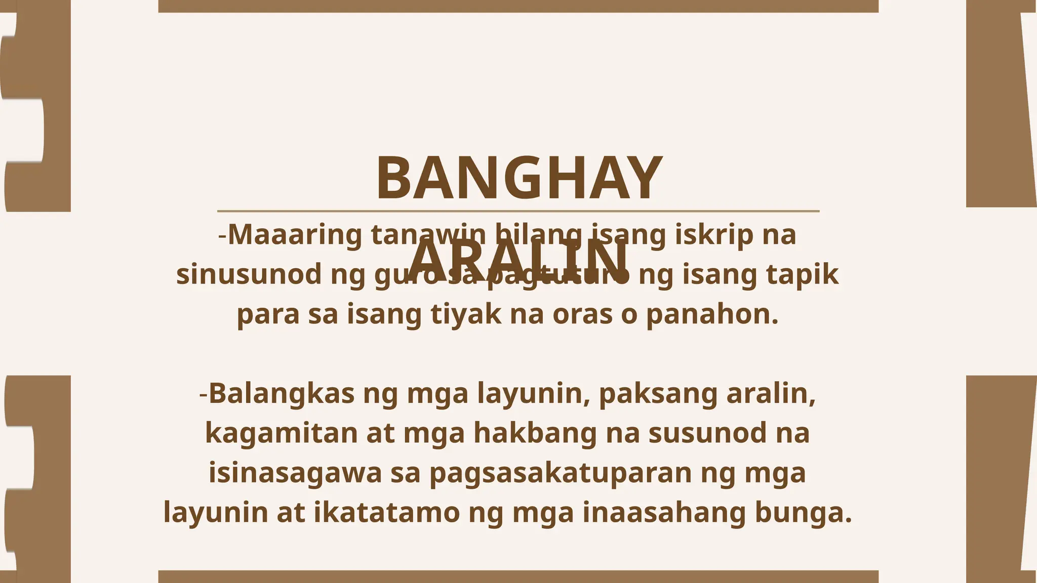 Group six report about how to make banghay aralin | PPT