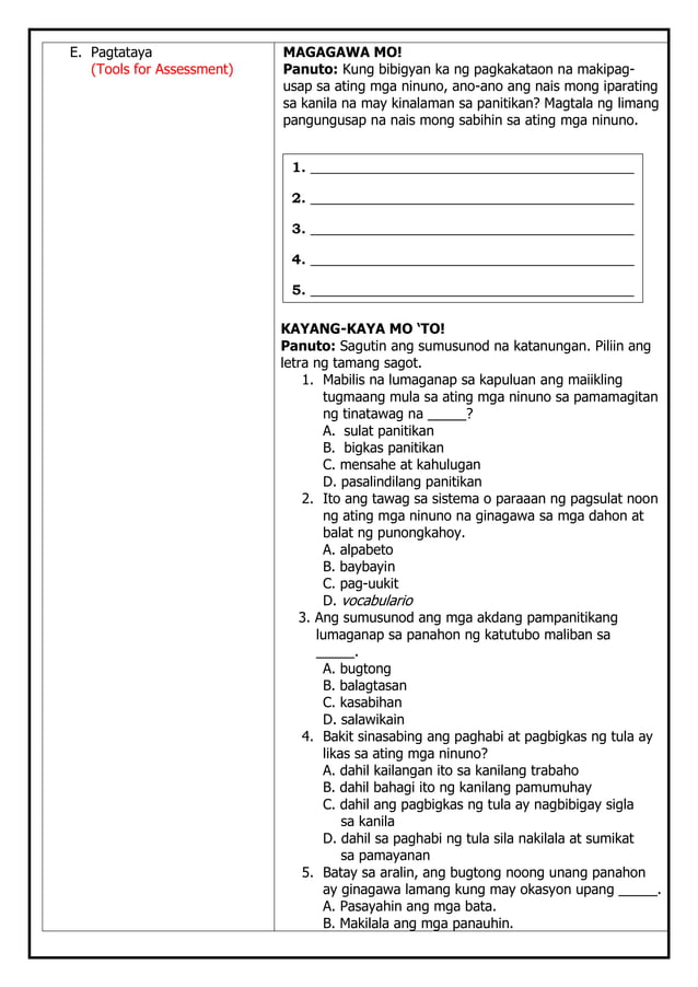 Banghay-aralin-sa-Filipino-7_MATATAG-Curriculum | PDF