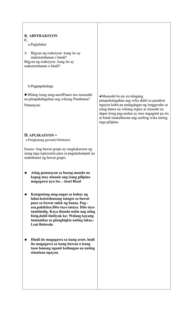 BANGHAY ARALIN.docx lesson plan ni mela | DOCX