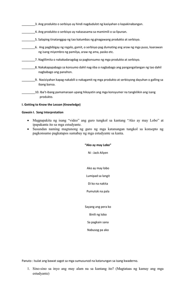 Banghay aralin sa araling panlipunan 9 | PDF