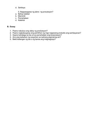 Banghay aralin sa araling panlipunan 9 | PDF