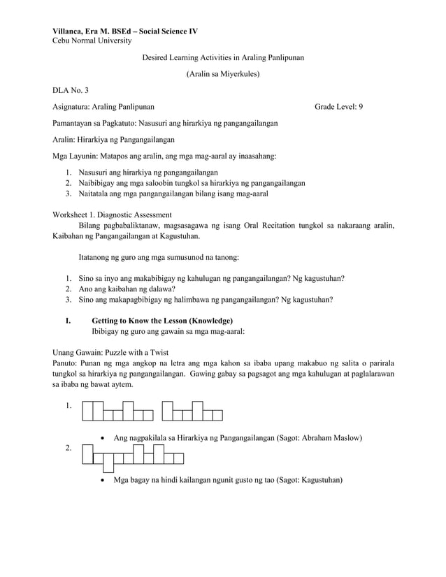 Banghay aralin sa araling panlipunan 9 | PDF