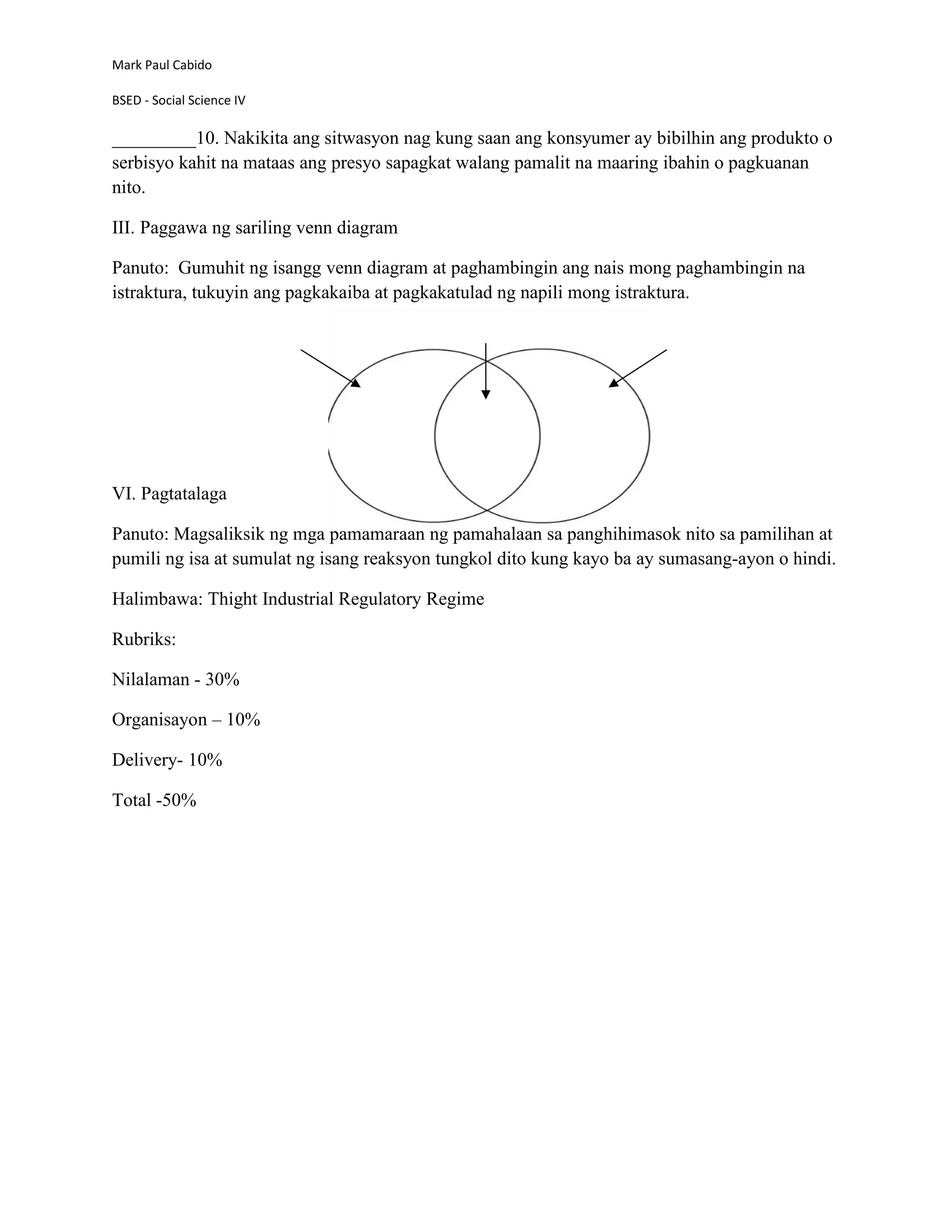 Banghay aralin sa araling panlipunan 9 (venn diagram) | PDF