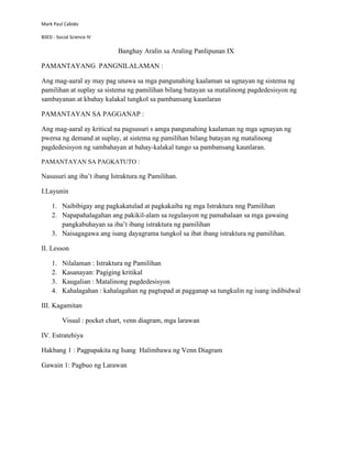 Banghay aralin sa araling panlipunan 9 (venn diagram) | PDF