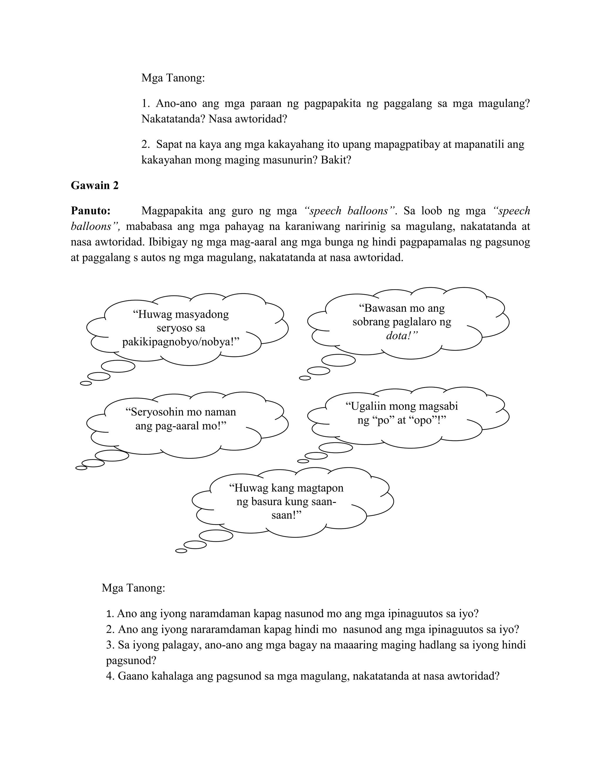 Banghay aralin sa edukasyon sa pagpapakatao 8 unang araw | DOCX
