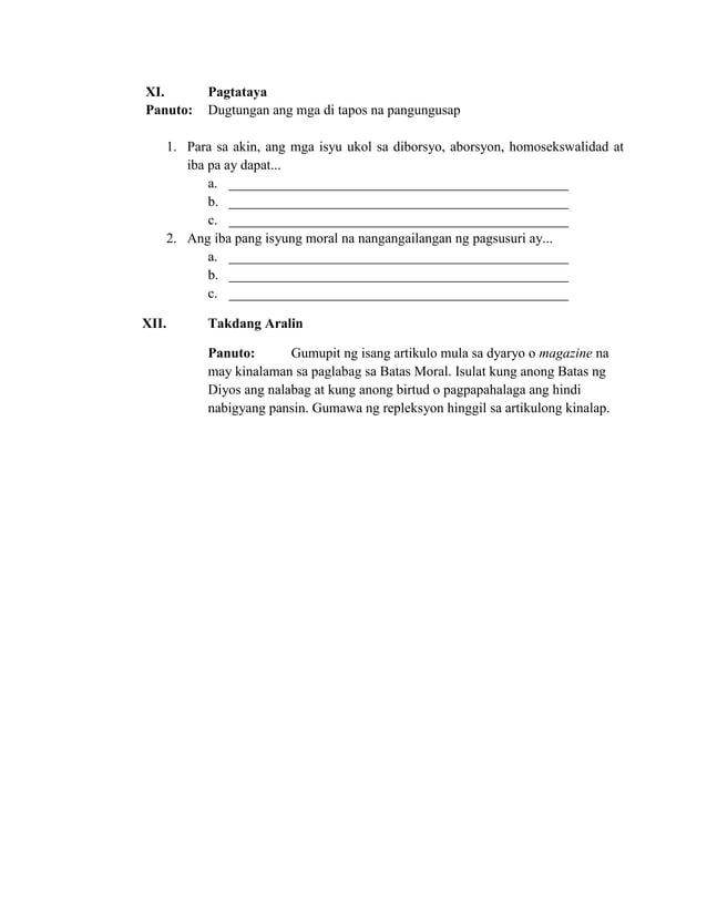 Banghay aralin sa edukasyon sa pagpapakatao iv | DOCX