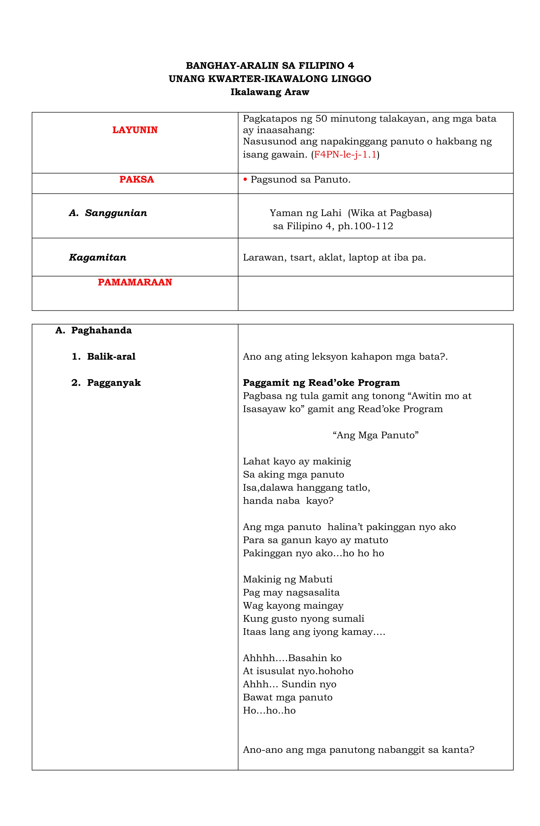 banghay aralin sa Filipino 4.docx banghay aralin sa Filipino 4.docx