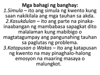 Banghay sa Maikling Kwento filipino grade 3.. | PPTX