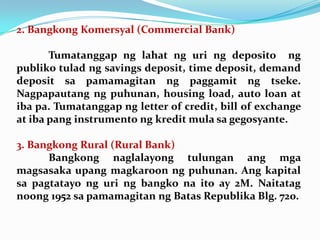 Pagbabangko at uri nito | PPTX