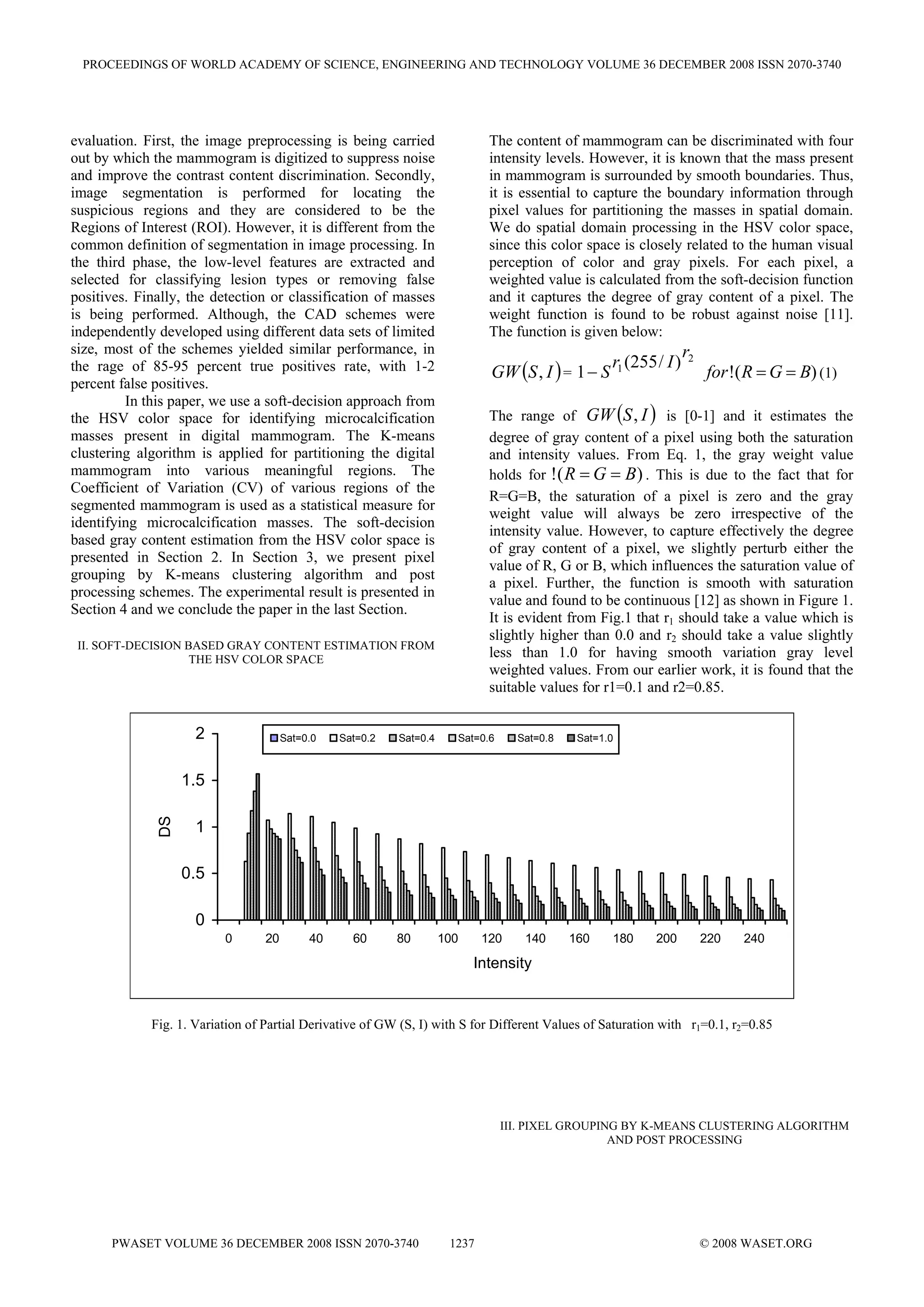 A Soft-Decision Approach for Microcalcification Mass Identification from Digital Mammogram. | PDF