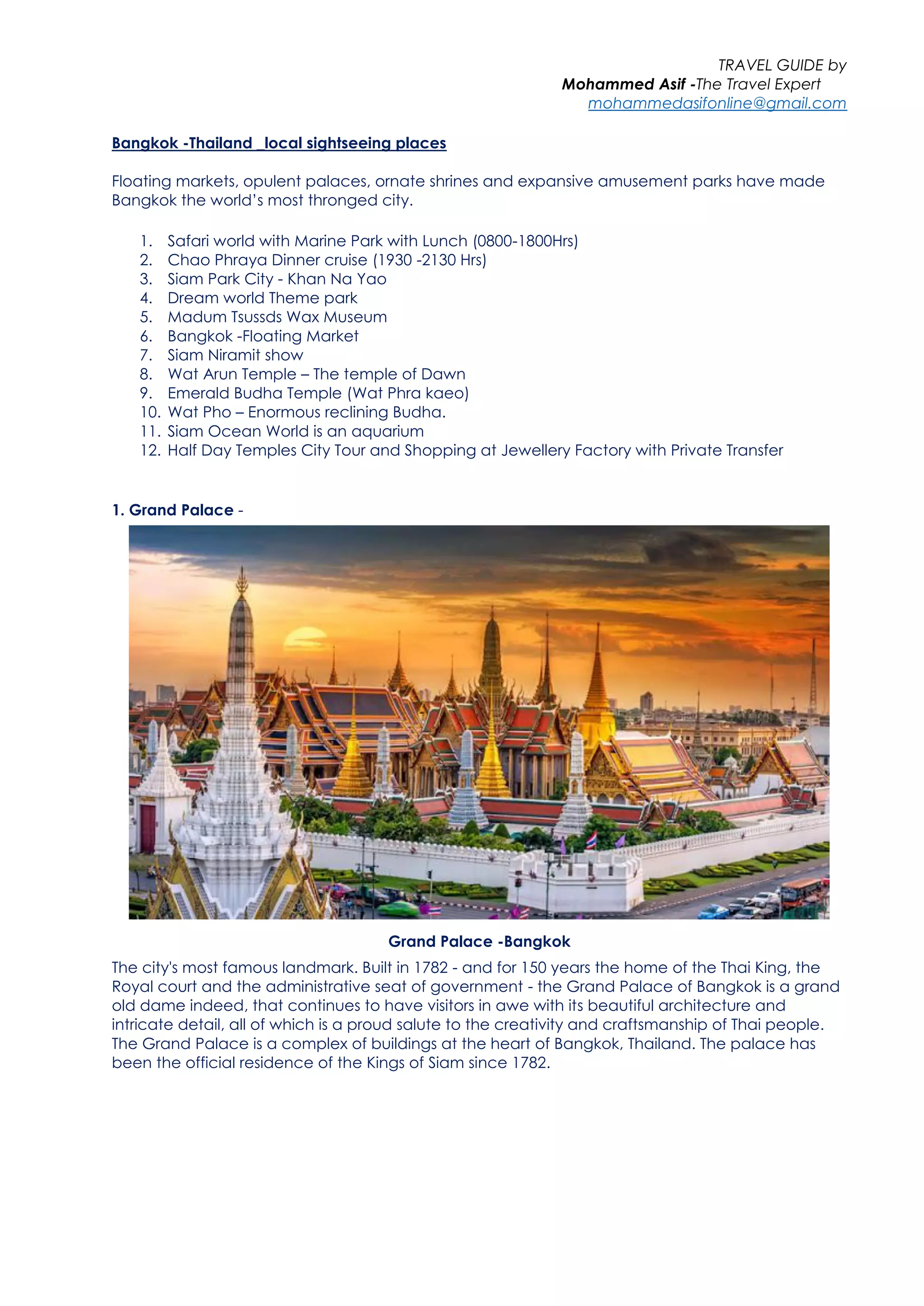 Bangkok guide | PDF