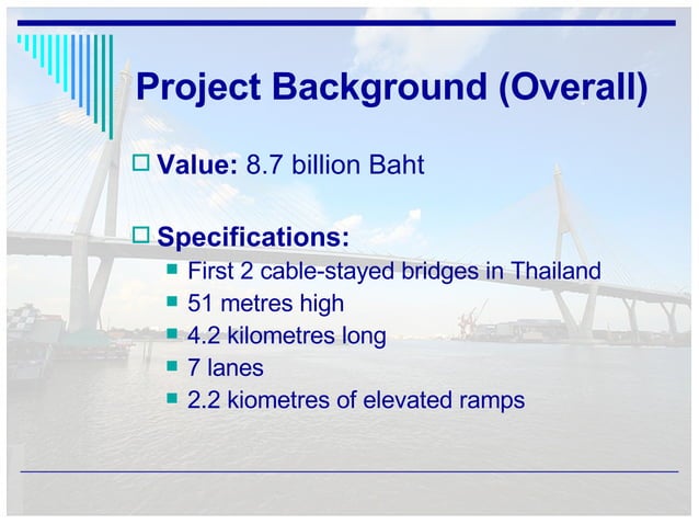 Bangkok Mega Bridge Project Management 2007 | PPT