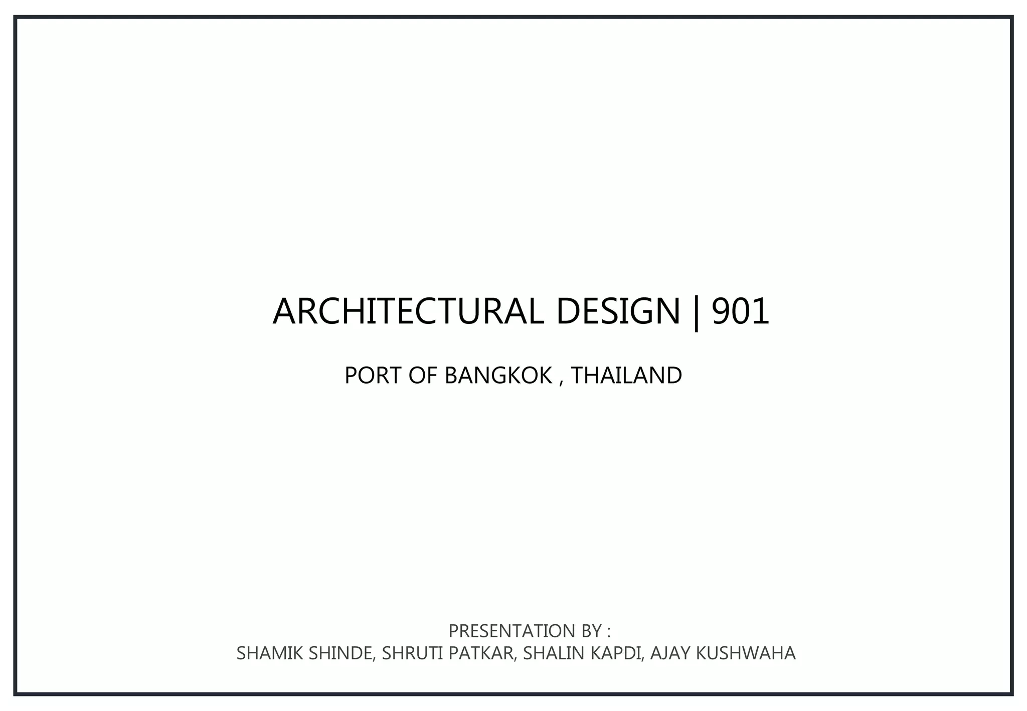 Bangkok river port case study | PPTX