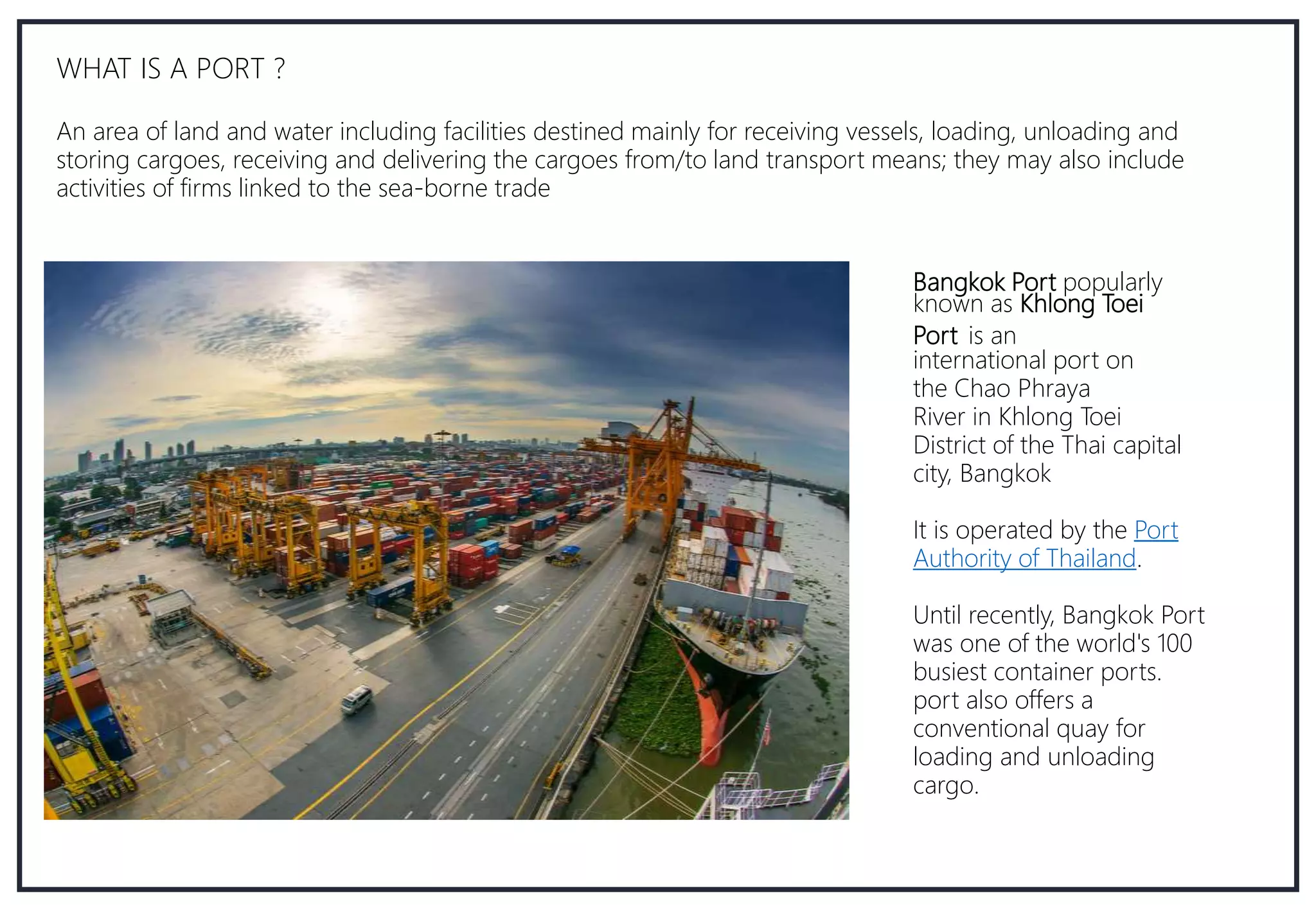 Bangkok river port case study | PPTX