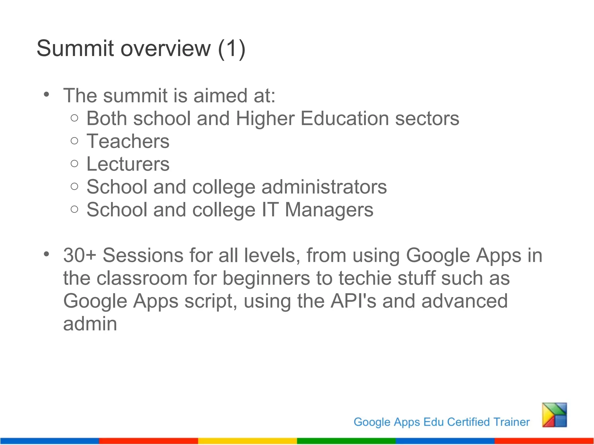 Google Apps for Education Bangkok Summit | PPT