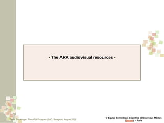 Archiving Culture in the Digital Age. The "Audiovisual Research Archive ...