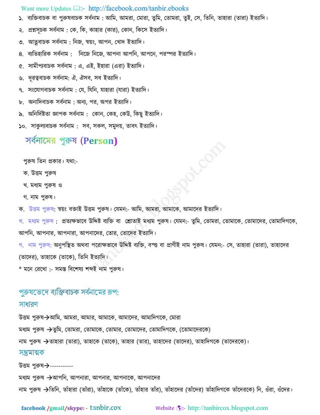 Bangla sentence & part of speech by tanbircox | PDF