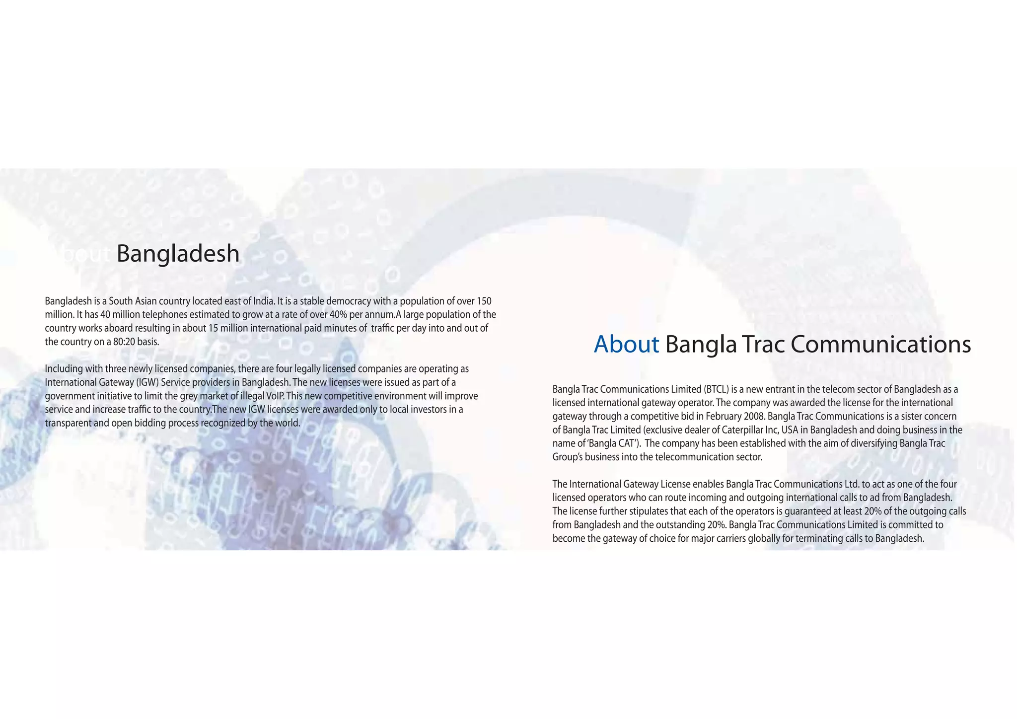 Bangla Trac Communications Brochure | PDF