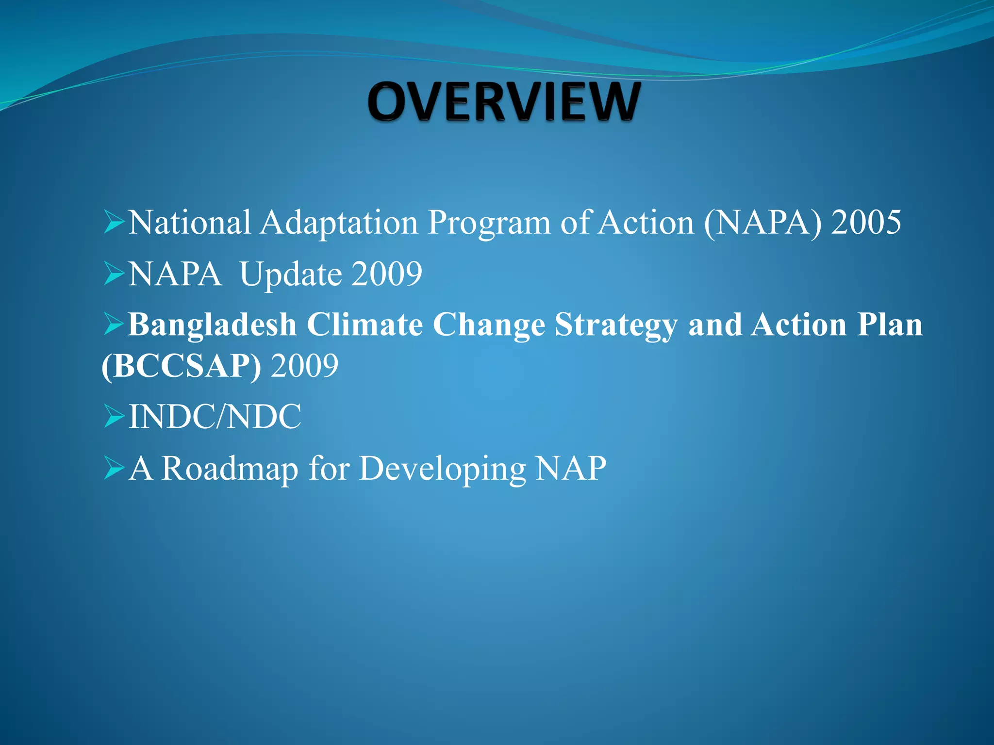NAP process and Bangladesh | PDF