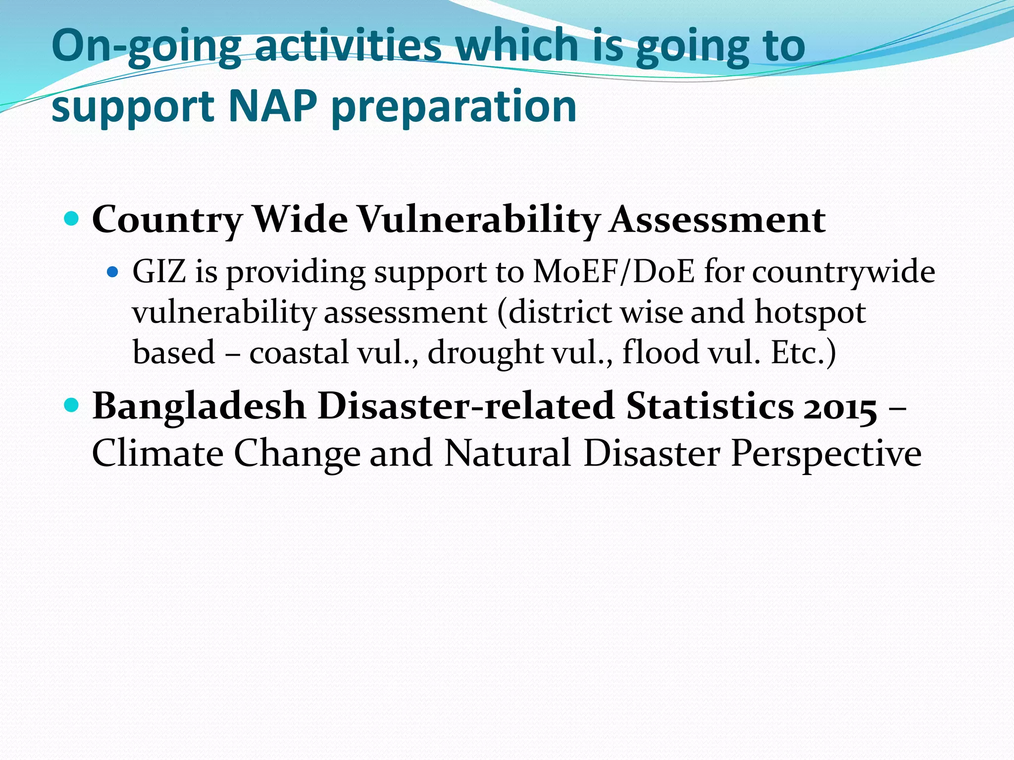 NAP process and Bangladesh | PDF