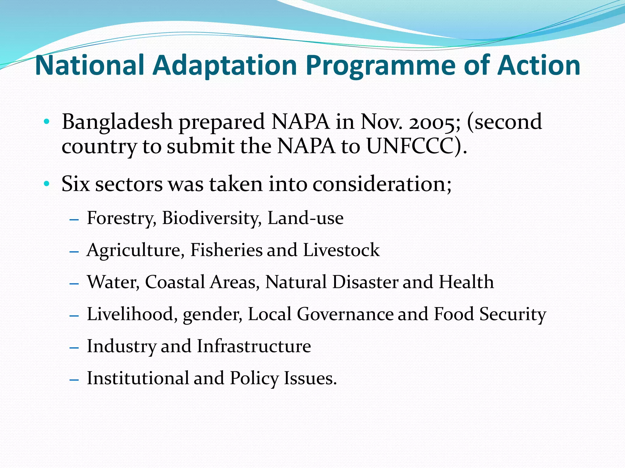 NAP process and Bangladesh | PDF