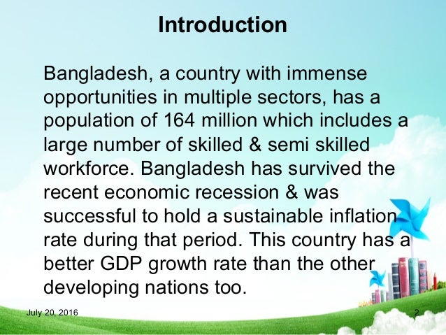 Bangladesh towards development 2015-2050