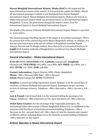 Bangladesh airports list of airports in bangladesh | PDF