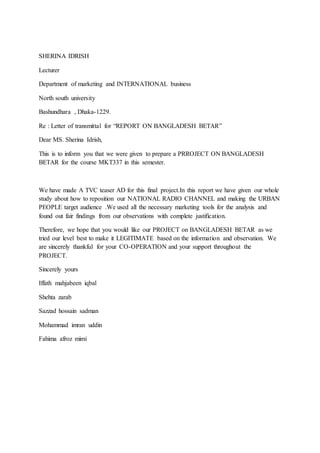 Bangladesh betar final report | DOCX