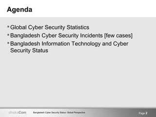 Bangladesh Cyber Security Status in Global Perspective | PPT