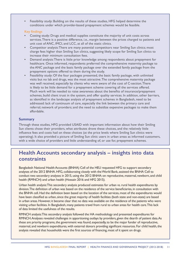 HFG Bangladesh Final Country Report | PDF | Business | Business and Finance