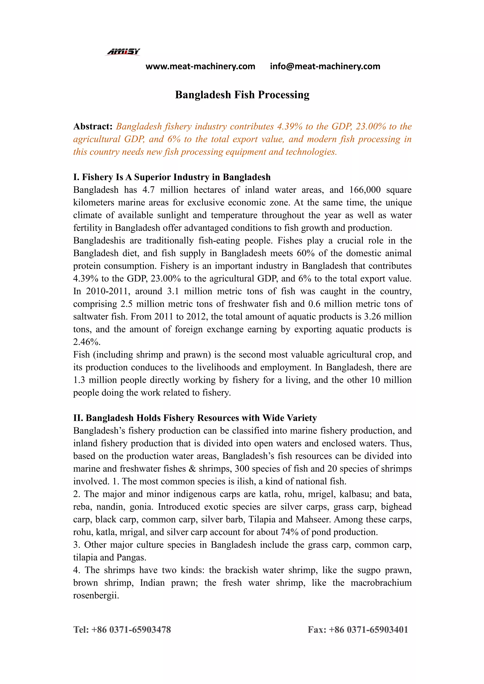 Bangladesh fish processing | PDF