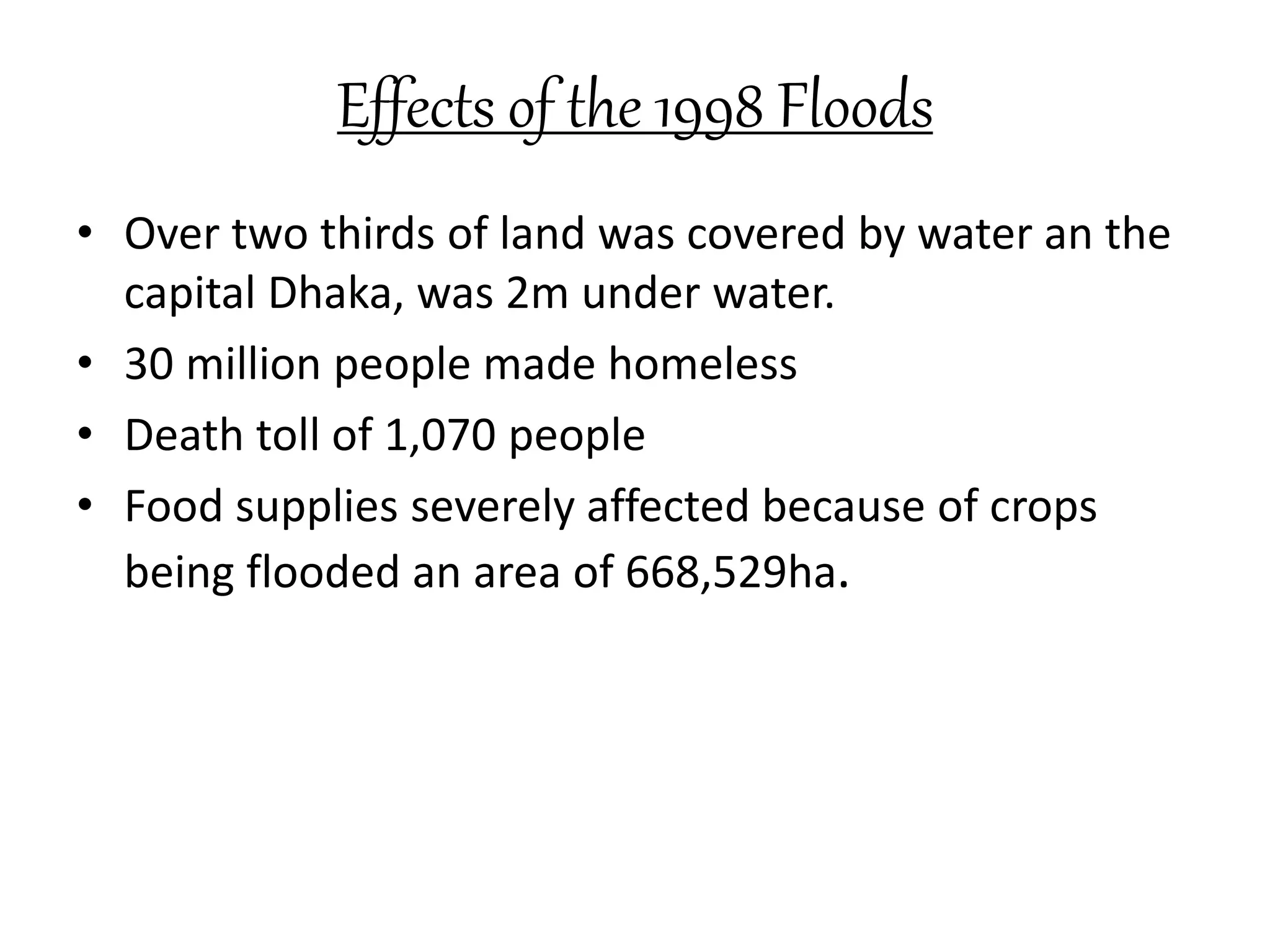 Bangladesh flood 1998 | PPTX