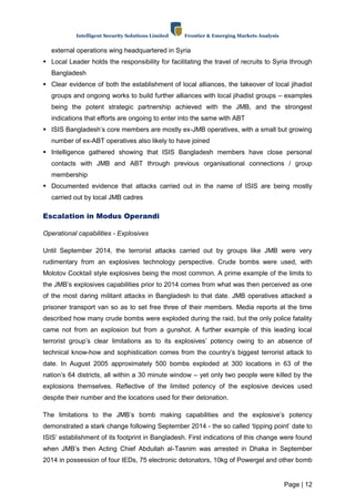 Rise of militancy and ISIS in Bangladesh, Special Report January 2016 | PDF