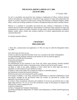 Bangladesh labor law | PDF
