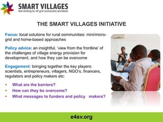 Dhaka | Aug-15 | The Smart Village Initiative | PPTX