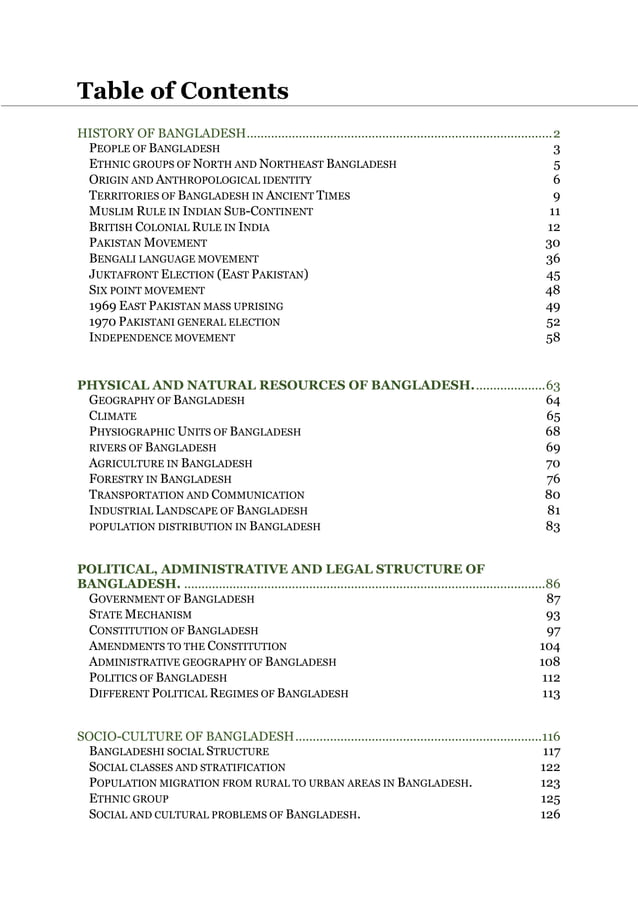 Bangladesh Studies by Lutfor Shuvo | University of Chittagong | PDF