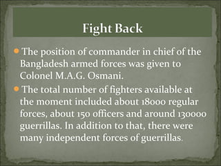 Bangladesh studies presentation on Liberation War 1971 | PPT