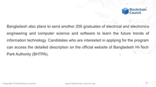 Bangladesh to use $ 208 million it project fund for blockchain training ...