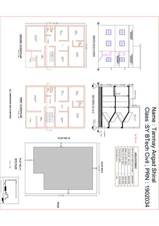Readymade Banglo g+1 complete 2D plan of Basic Planning And Design | PDF