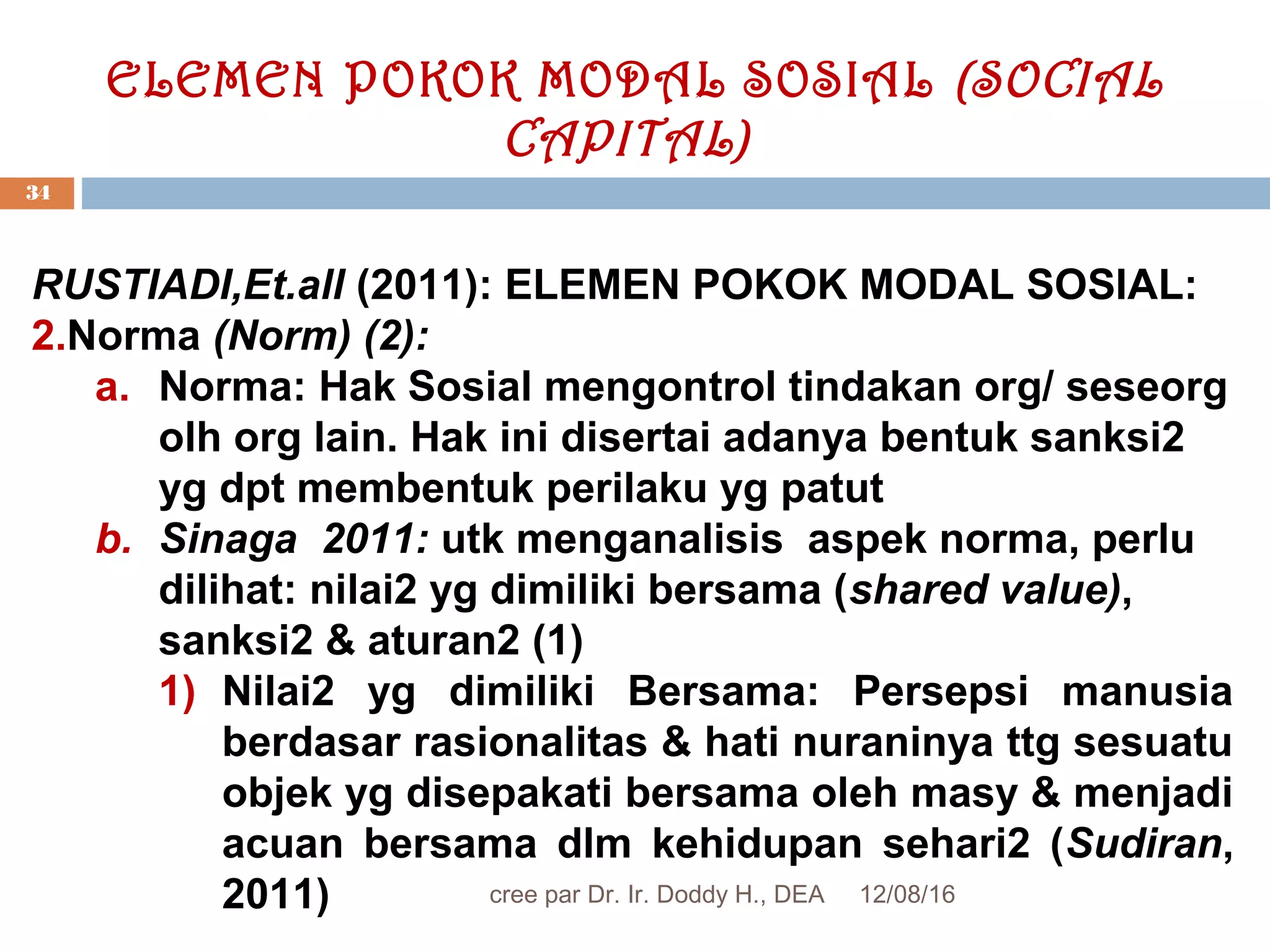 pembangunan modal sosial | PPT