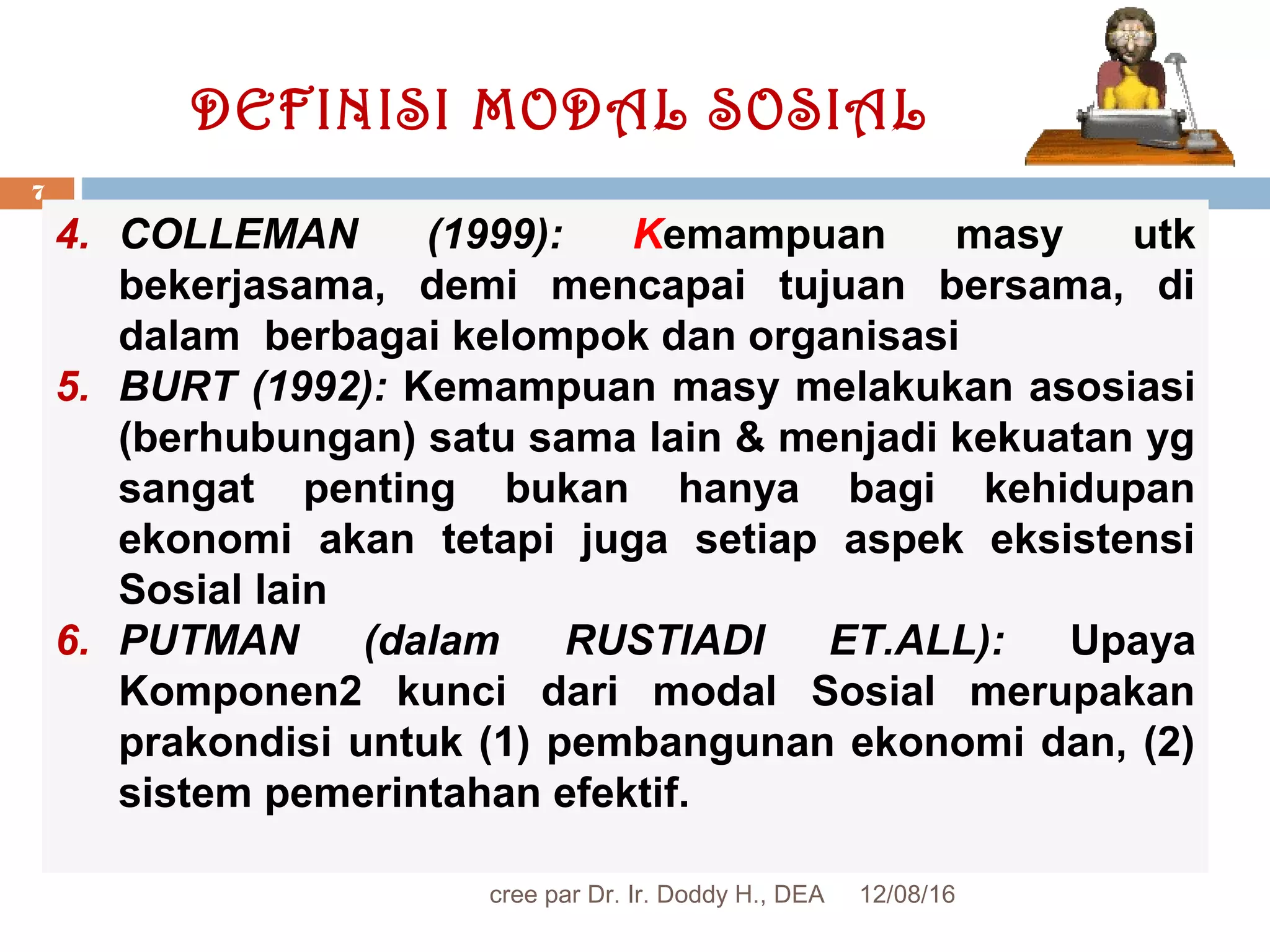 pembangunan modal sosial | PPT