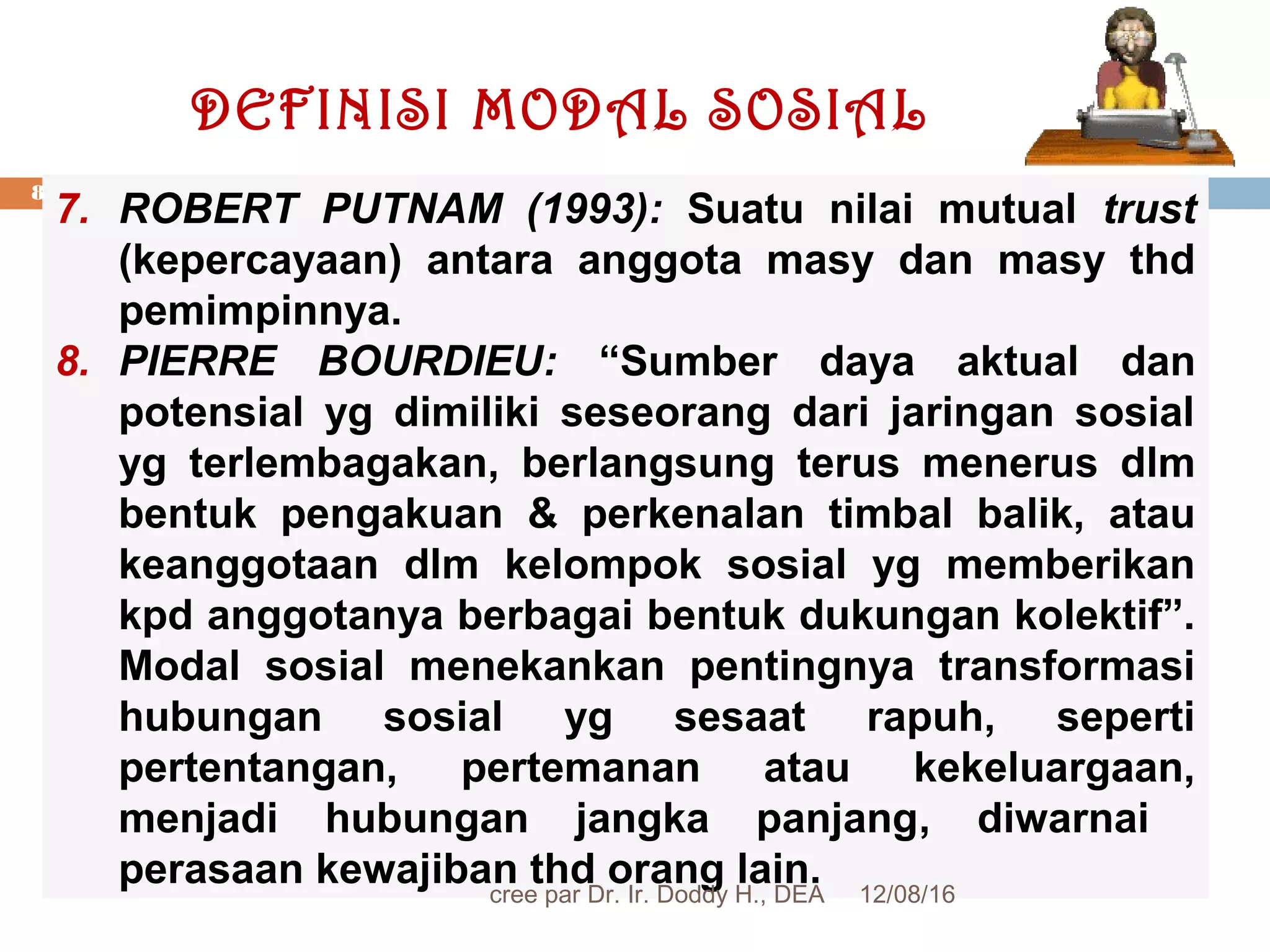 pembangunan modal sosial | PPT