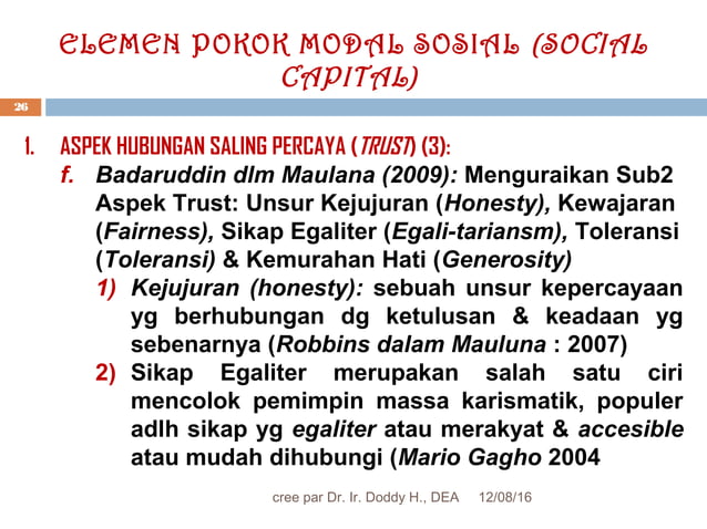 pembangunan modal sosial | PPT