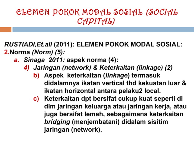 pembangunan modal sosial | PPT