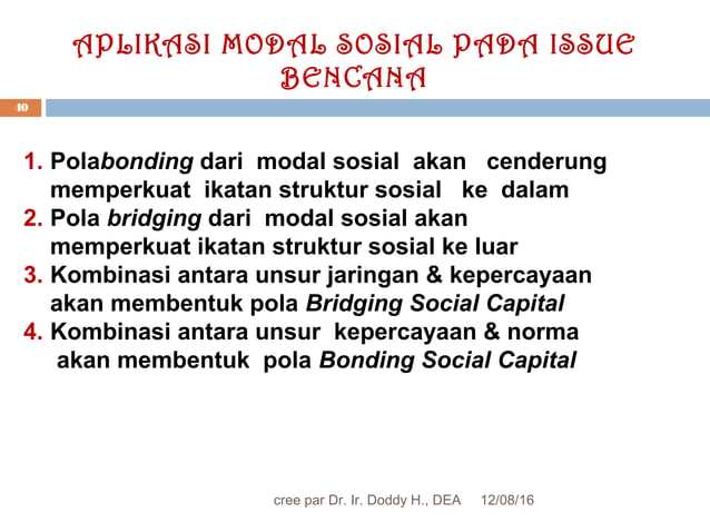 pembangunan modal sosial | PPT