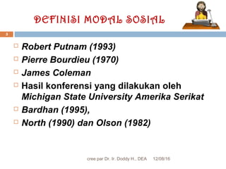 pembangunan modal sosial | PPT